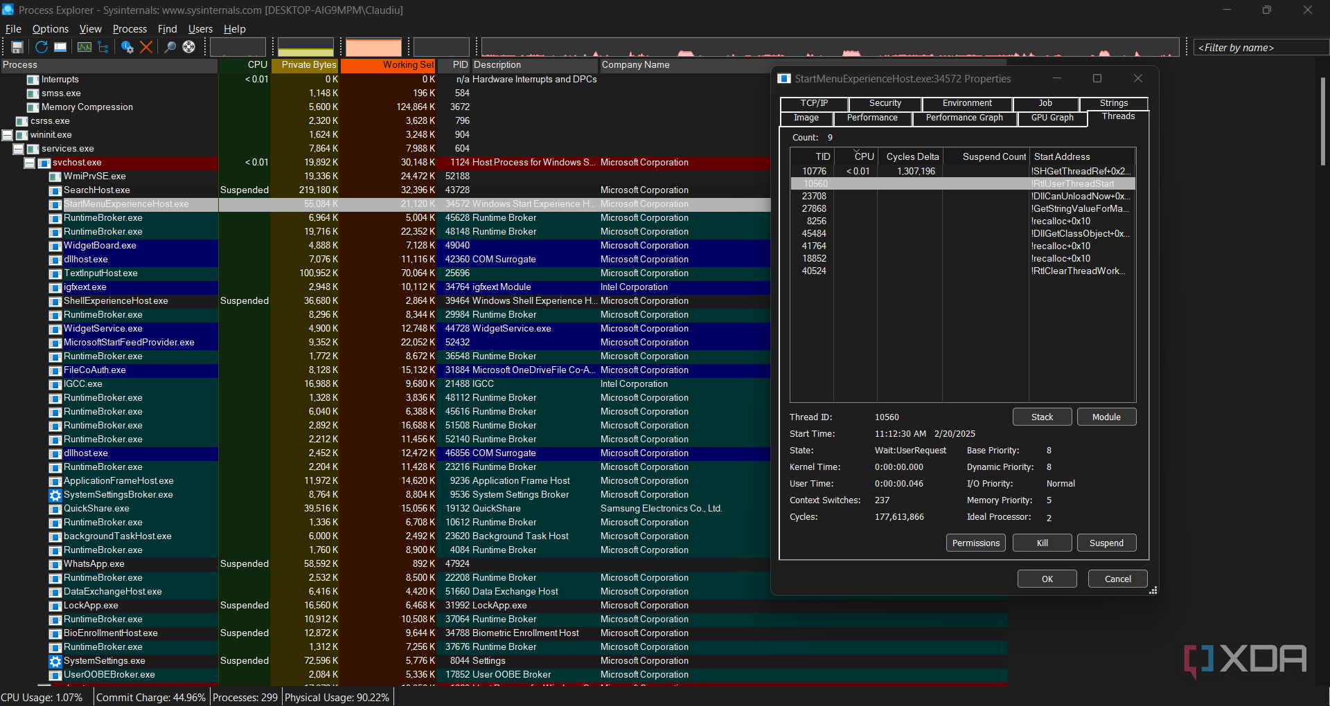 Process Explorer Windows 10 New .NET Diagnostic Info Added To Process