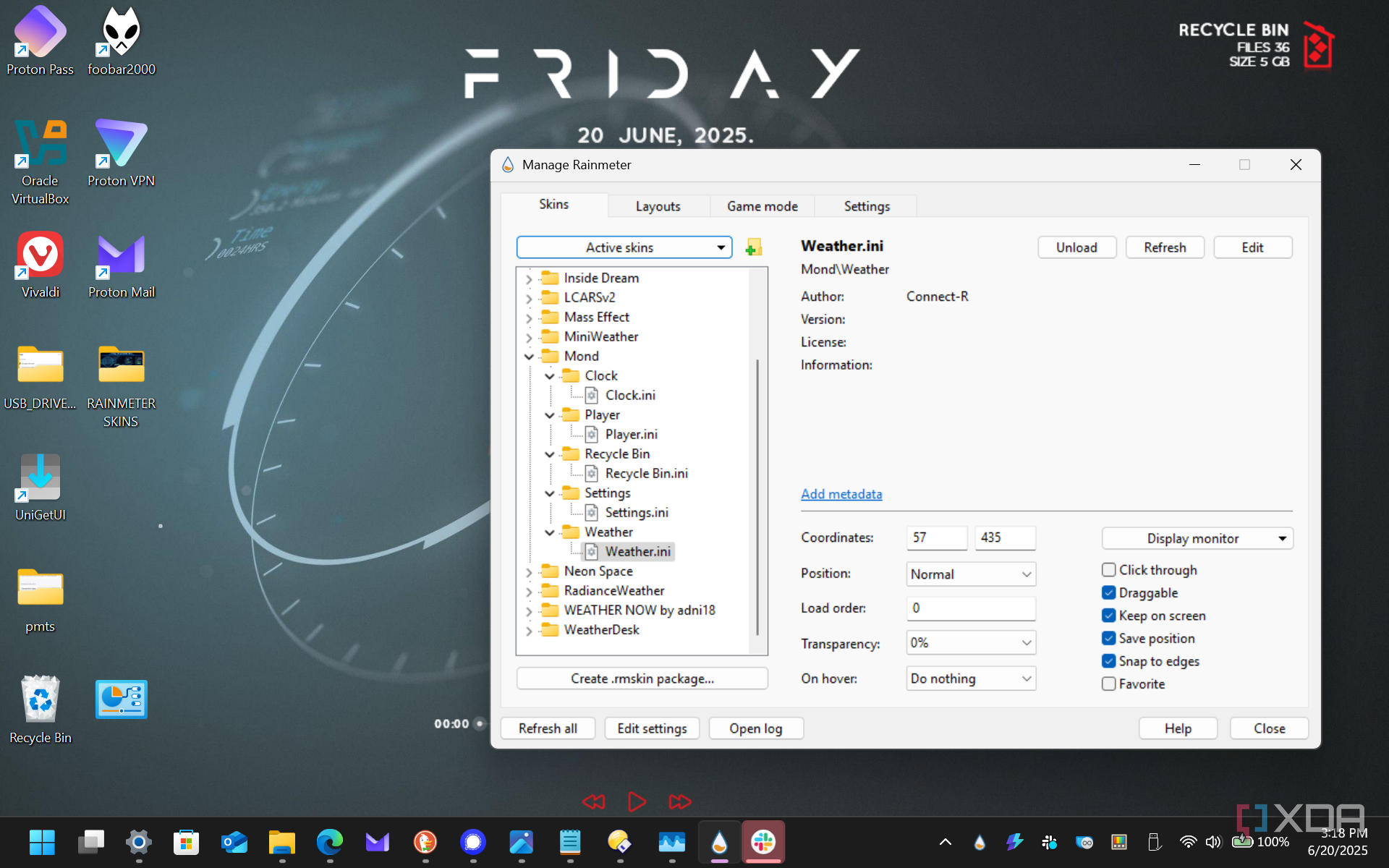 Rainmeter Wallpaper Skins