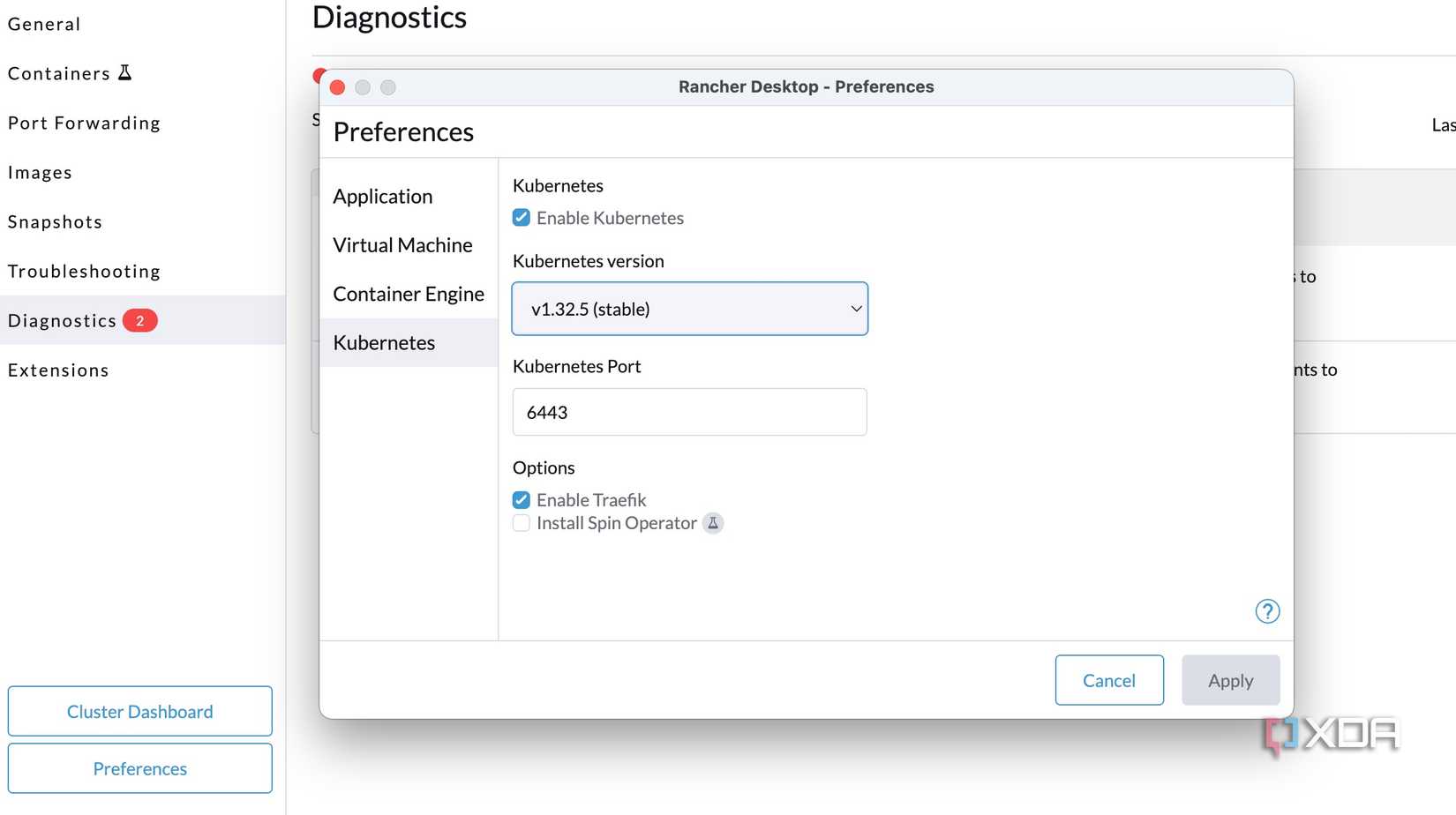 I use Rancher Desktop instead of Docker Desktop for managing my containers